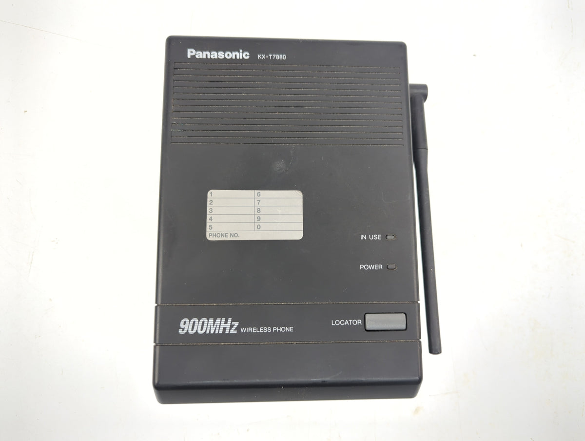 Panasonic KX-T7880 900 MHz 12V Cordless Wireless Black Phone Base Unit ...