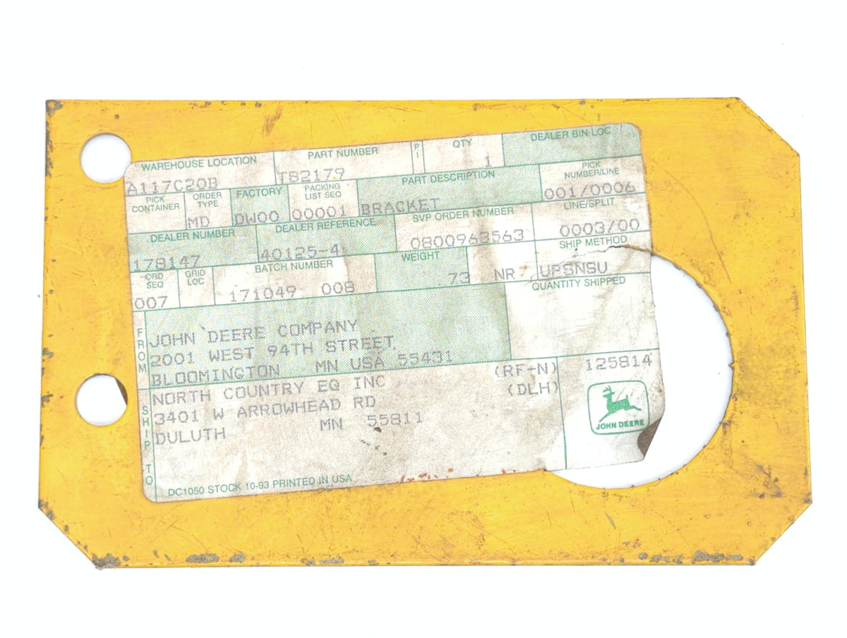 John Deere T82179 Genuine OEM 770A 770B Electric Hour Meter Bracket ...